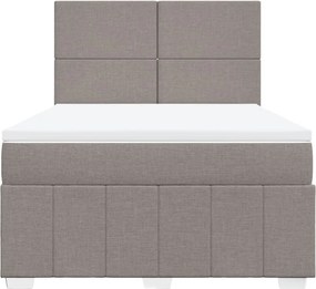 Box spring postel s matrací taupe 140x190 cm textil 3293960