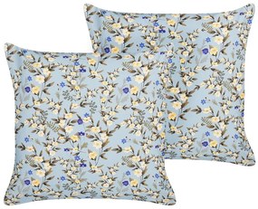 Sada 2 ozdobných polštářů 45 x 45 cm Vally (modrá). 1079940