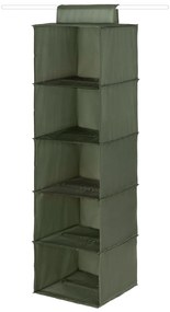 Závěsný organizér na boty a prádlo Compactor Greentex 30 x 30 x 105 cm, khaki zelená