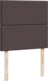 Box spring postel s matrací tmavě hnědá 90x200 cm textil 3291935