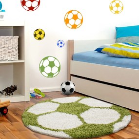 Ayyildiz, Dětský kusový koberec Fun 6001 green, 100x100 (průměr) kruh, zelená, dětský pokoj