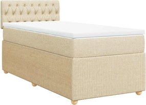 Box spring postel s matrací krémová 80 x 200 cm textil 3287295
