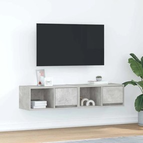 TV skříňky 2 ks Betonová šedá 60x31x25,5 cm Dřevěná konstrukce