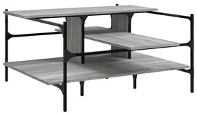 vidaXL Konferenční stolek šedý sonoma 100x100x48,5 cm kompozitní dřevo