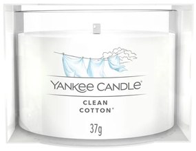 Yankee Candle Votivní svíčka ve skle Clean Cotton, 37g