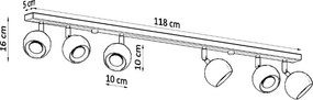 Sollux Lighting Stropní svítidlo OCULARE 6L bílé