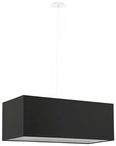 Černé závěsné svítidlo se skleněno-textilním stínidlem Gryfin Bis – Nice Lamps