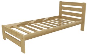 Dřevěná postel VMK 1B 120x200 borovice masiv přírodní lakovaná