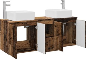 Sada koupelnových skříněk 3 ks Staré dřevo 53 x 35 x 63 cm 3405665