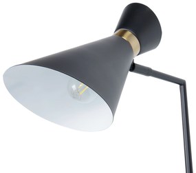 Kovová nástěnná lampa černá MELAWI Beliani
