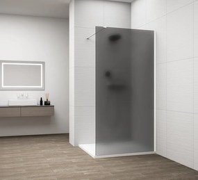 Polysan Esca White Matt jednodílná sprchová zástěna 140 x 210 cm k instalaci ke stěně bílá kouřové matné sklo ES1414-03