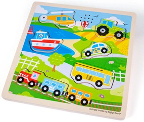 Bigjigs Toys Vkládačka se zvukem Doprava