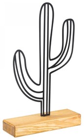 Kovová dekorace Cactus 41 cm černá