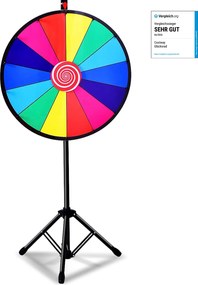 Costway Φ 60 cm Hračka Wheel of Fortune Barevné kolo Hry pro loterijní hry