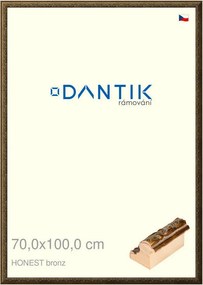 DANTIK rámeček 70x100 | HONEST malá vysoká bronz (Plexi Čiré)