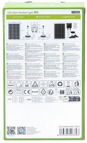 Aigostar - LED Solární lustr se senzorem 2xLED/35W/12V 6000 mAh 6500K pr. 15 cm