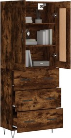 Skříň highboard kouřový dub 69,5 x 34 x 180 cm kompozitní dřevo 3199782
