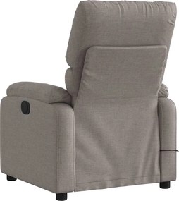 Elektrické masážní polohovací křeslo taupe textil 3204820
