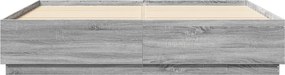 Rám postele s LED osvětlením šedý sonoma 200 x 200 cm kompozit 3209588