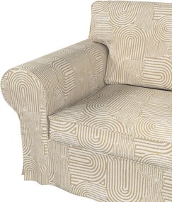 Potah na pohovku IKEA Ektorp 2-místná s lenoškou barva béžová látka pletený vzor, vzorované
