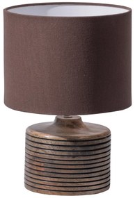 Hoorns Hnědá dřevěná stolní lampa Renzo
