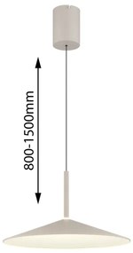 Globo 15635SA - LED Lustr na lanku LAMPONE LED/18W/230V 4000K krémová