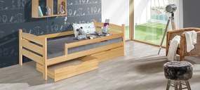 Jednolůžková postel Danita - masiv Zvolte možnost matrace: S matrací, Barevné provedení: Přírodní