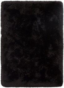 Kusový koberec jednobarevný Shaggy  Plush černý Rozměr: 120x170 cm
