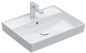Villeroy & Boch Collaro - Umyvadlo 60x47 cm, s přepadem, otvor pro baterii, alpská bílá 4A336G01