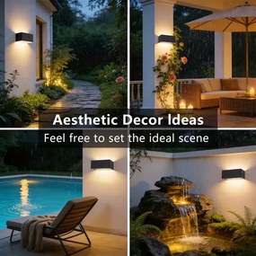 Brilagi - LED Venkovní nástěnné svítidlo DONNANI LED/7W/230V 20 cm černá IP44