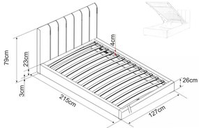 Postel Montreal Velvet 120 x 200 cm, béžová