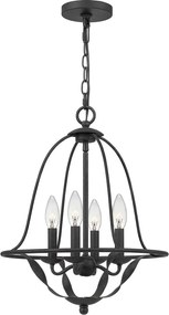 Elstead BRADBURY kovový Farmhouse lustr 40 cm šedý 4xE14