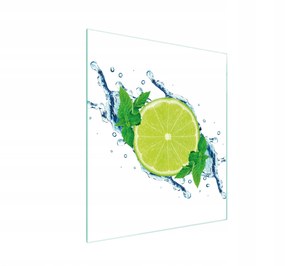 Skleněná Krájecí Deska 45x52 Limetka Tvrzené Sklo