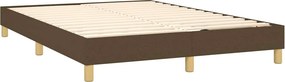 Box spring postel s matrací tmavě hnědá 140x190 cm textil 3130348
