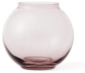 Skleněná foukaná váza Lingby 703 burgundy H14, Lingby Porcelaen Dánsko