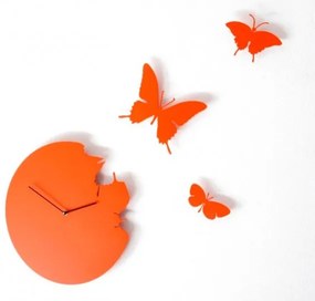 Designové hodiny Diamantini a Domeniconi Butterfly orange 40cm