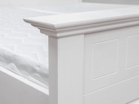 Bílý nábytek Postel Belluno Elegante 140 x 200 cm, borovice, bílá, masiv