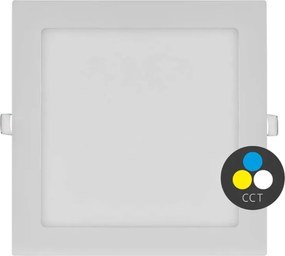 T-LED Bílý vestavný LED panel hranatý 225 x 225mm 18W 24V CCT 102206