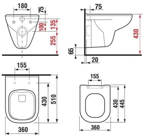 JIKA H8666140000001 - Závěsné WC DEEP + záchodové prkénko SoftClose DEEP
