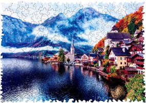 Dřevěné puzzle woodlika - dřevěné puzzle české výroby: halštatské jezero