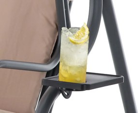 GardenLine Zahradní houpačka s držáky na nápoje KRES 0735 béžová