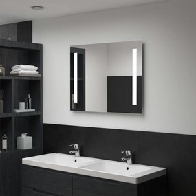 Koupelnové nástěnné zrcadlo s LED osvětlením | 80 x 60 cm