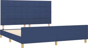 Rám postele bez matrace modrý 180 x 200 cm textil 3125079