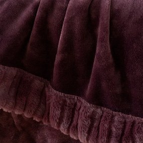 Tmavě fialová deka z mikroplyše 150x200 cm Velvet and Faux Fur – Catherine Lansfield