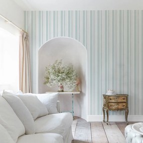 Vliesová tapeta na zeď, modrá, pruhy, 125117, Shabby Chic by Rachel Ashwell