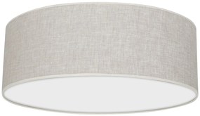 Stropní svítidlo Lino Round, 1x lněné stínítko, (bílé plexisklo), (fi 50cm)