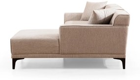 Designová rohová sedačka Dellyn 250 cm bílá - pravá