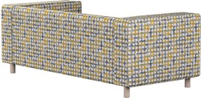 Potah na pohovku IKEA  Klippan 2-místná barva modrá látka pletený vzor, vzorované