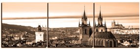 Obraz na plátně - Panoramatický pohled na starú Prahu -panoráma 5256FB (150x50 cm)