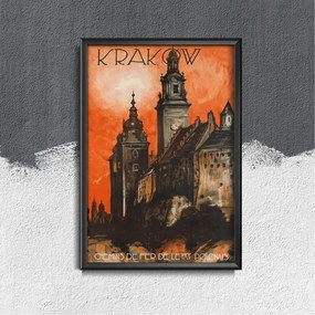 Plakát Plakát Krakov chemnins de fer de l'full polonais